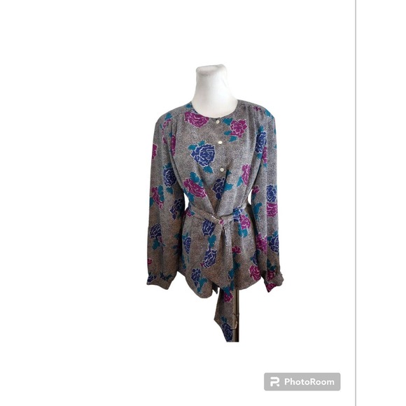 Koret | Tops | Vtg 8s Solos By Koret Button Front With Detached Tie ...